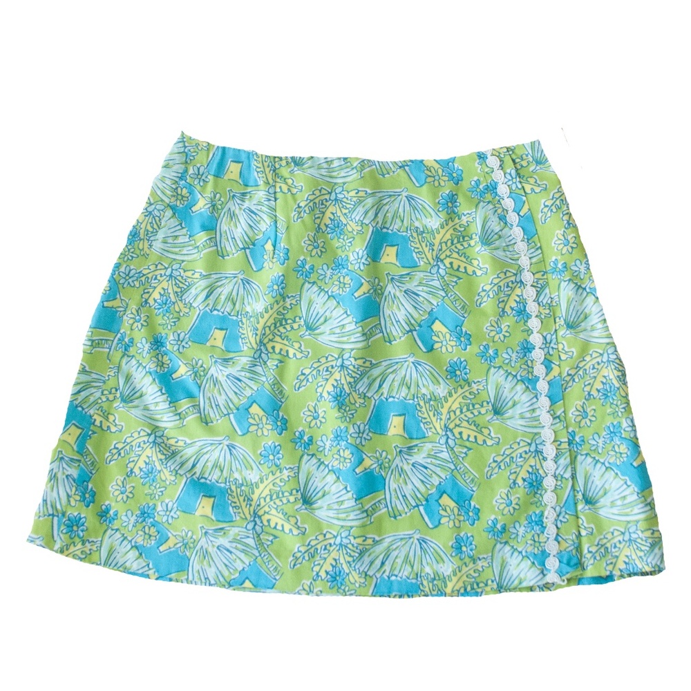 Vintage Lilly Pulitzer Blue Green Tropical Palm Tree … - Gem